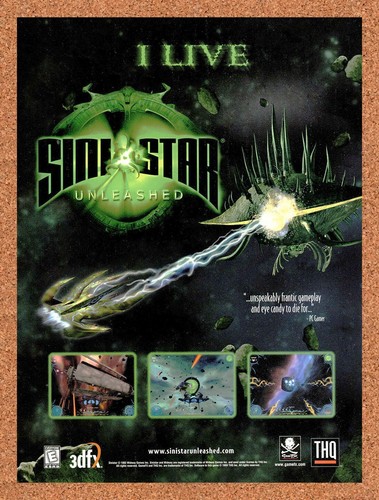 Sinistar Unleashed PC Original 1998 Ad Authentic Space Shooter Video ...