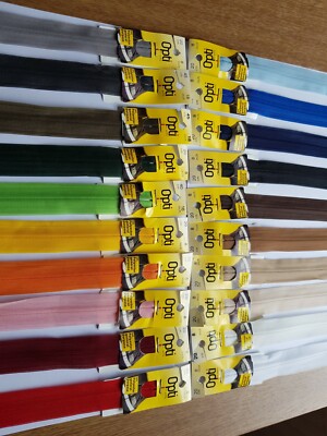 OPTI S43 Concealed/Invisible Closed End Zips, teardrop puller for Light ...