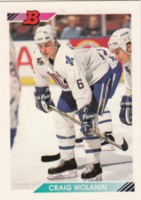 #41 Craig Wolanin - Quebec Nordiques - 1992-93 Bowman Hockey | eBay
