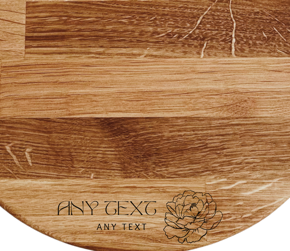 Circular Round Chopping Board - Serving Board- Solid Wood- Oak- Walnut ...