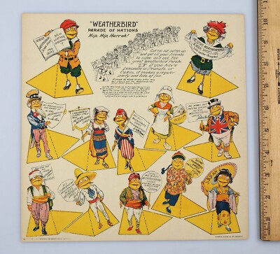 Vintage Ad Premium 1920 Weatherbird Shoes Parade of Nations Poll Parrot ...