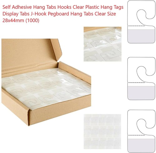 Hang Tabs Hooks Clear Plastic Hang Tags Display Tabs J-Hook Pegboard Hang Tabs | eBay UK