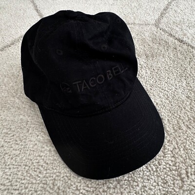 Taco Bell Blackout Logo Hat Embroidered Black on Black Adjustable Hat ...