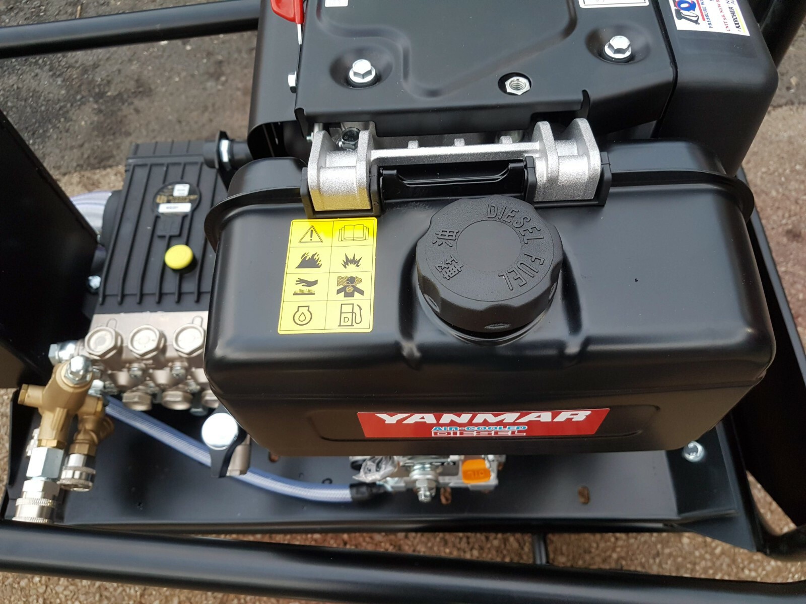 PRESSURE WASHER YANMAR L100 DIESEL 15LTRS @ 200BAR INTERPUMP WS201 BELT ...