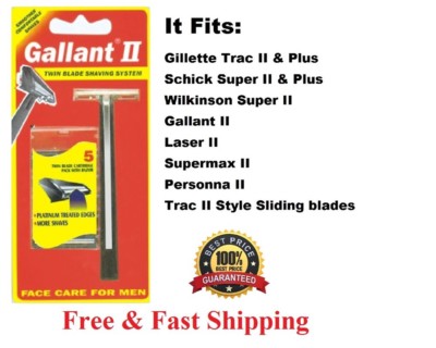 Gallant Razor fit Gillette Trac II Plus Schick Super Refill Blade ...