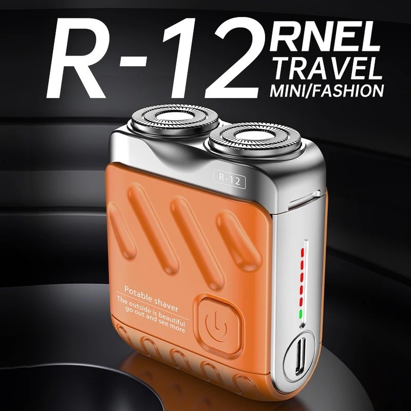 Mini Electric Razor Double-Ring Beard Shaver Portable Pocket Shaver Men ...