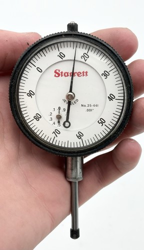 Starrett 25-441 Dial Indicator .001 Grad 0-100 Reading 1" Range READ ...