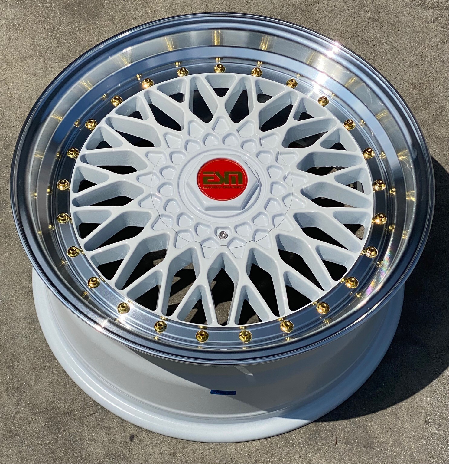 18x8 +32 White Machined Lip ESM 002R Rims 5X112 Wheels | Audi Mercedes ...