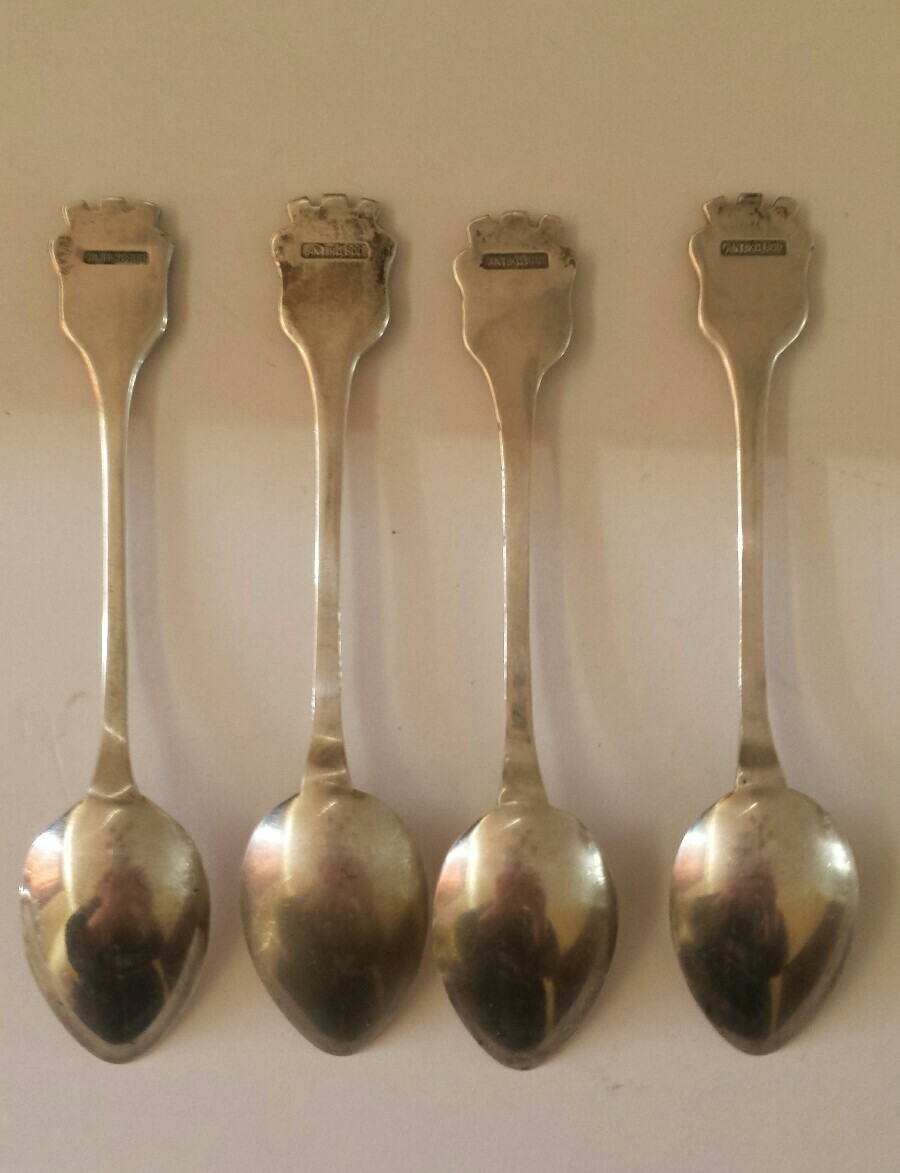 Antiko 800 Silver Spoons Lot of 4 Souvenir Cities of Germany | eBay