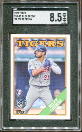 SGC 8.5 2023 Topps '88 Topps Design Riley Greene #T88-93 Detroit Tigers ...