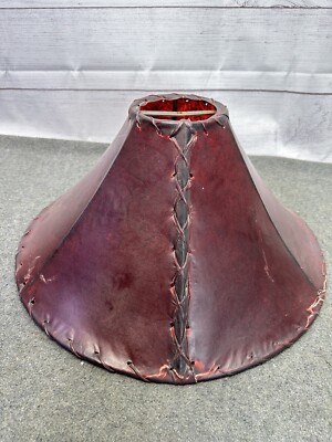 Vintage leather Rawhide Lamp Shade Animal Skin Lamp Shade decor ...