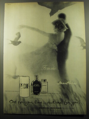1959 Marcel Rochas Femme Perfume and Moustache Cologne Advertisement | eBay