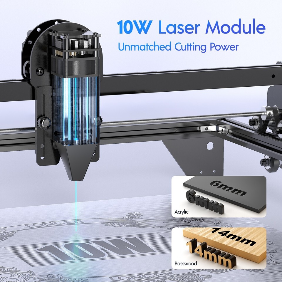 Laser Engraver Cutting Engraving Machine 10W Home Workshop DIY Gift ...