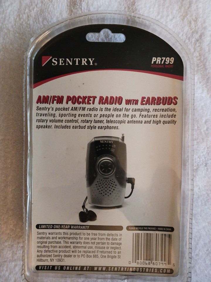 Sentry PR799 Pocket Radio AM/FM | eBay