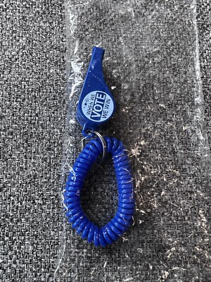 New NIP When We Vote We Win Blue Keychain Whistle Cord Bracelet Get Out ...