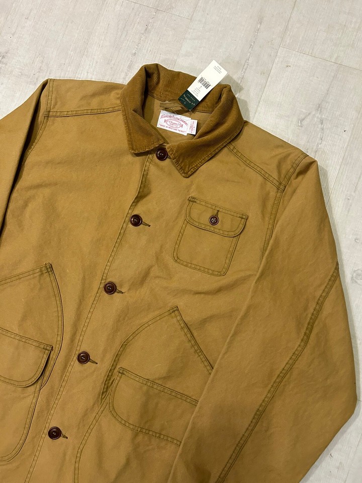 CC Filson Washed Tin Cloth Field Barn Coat Jacket MADE IN USA MENS SIZE ...