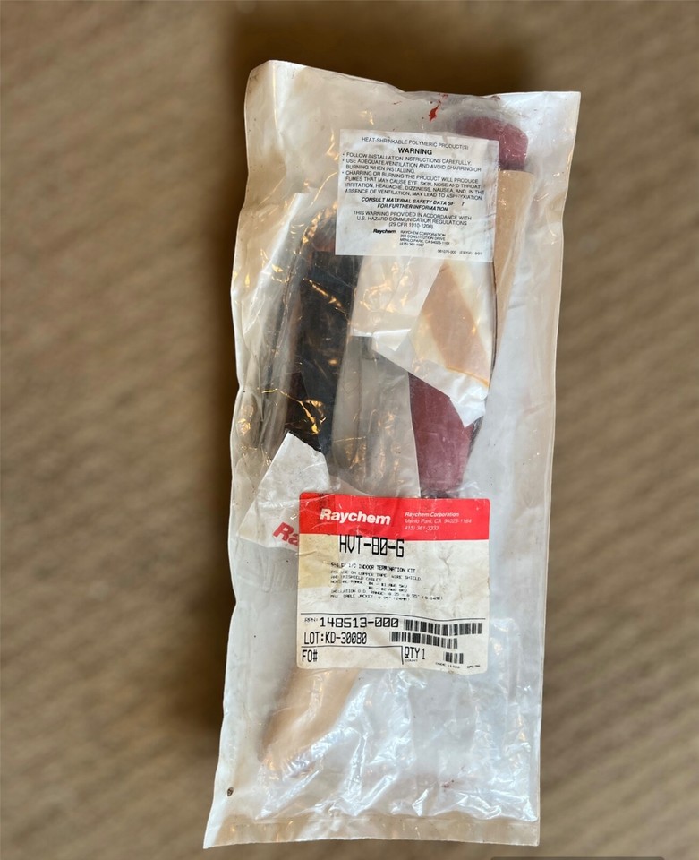 Raychem HVT-80-G High Voltage Indoor Tape Wire Cable Termination O.D. 0 ...