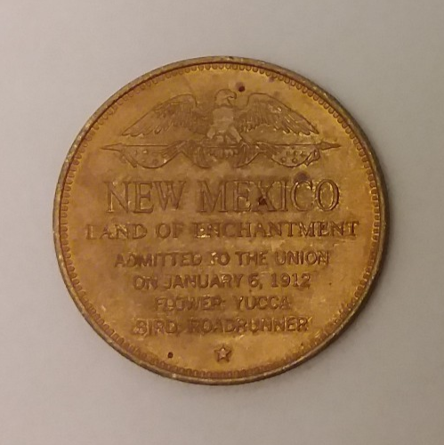 New Mexico 47th State Souvenir Bronze Coin Token 26mm | eBay