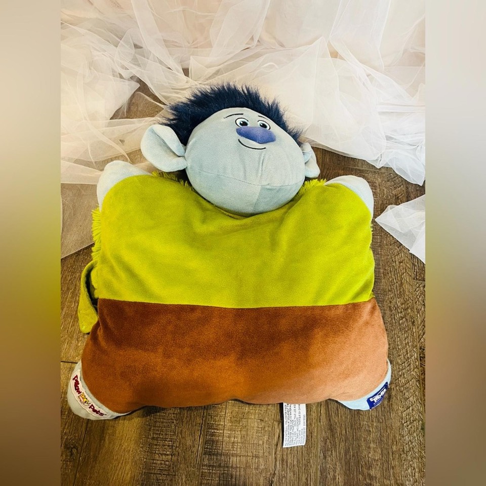 🌈 Pillow Pets Trolls “Branch” Folding Plush Pillow • DreamWorks | eBay
