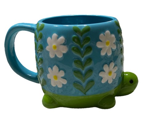 LANG Mug Turtle & Daisies Coffee Or Tea Cup 16 oz Daisy Ceramic ...