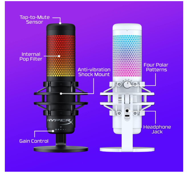 HyperX QuadCast S RGB LED USB Cardioid Microphone - Black. Brand New | eBay