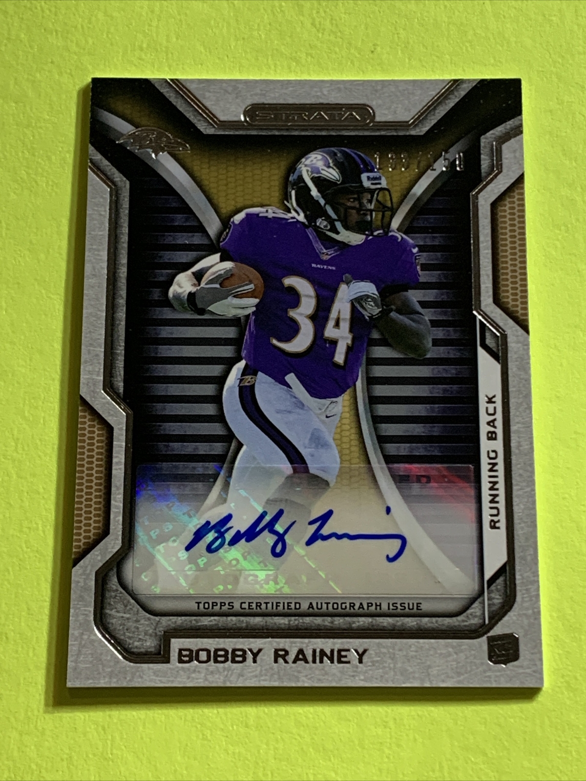 2012 Topps Strata Bobby Rainey Rookie Auto 133/150 Bronze #RA-BR BAL ...