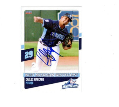 Carlos Marcano West Michigan Whitecaps signed autograph baseball card ...