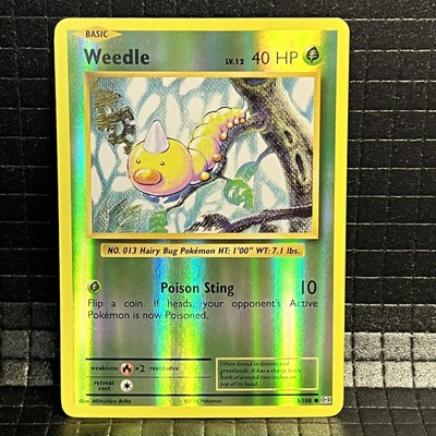 Weedle #5/108 Evolutions Reverse Holo Pokemon Common Card | eBay