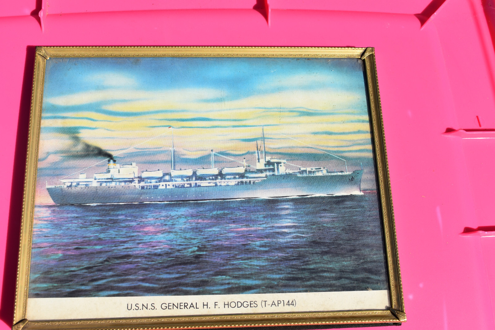 1954 T-AP-144 USS General Hodges 8x10 sturdy glossy print with brass ...