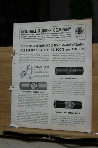 Brochure Goodall Rubber Company Hose Belting Boots Steam Air Water ...