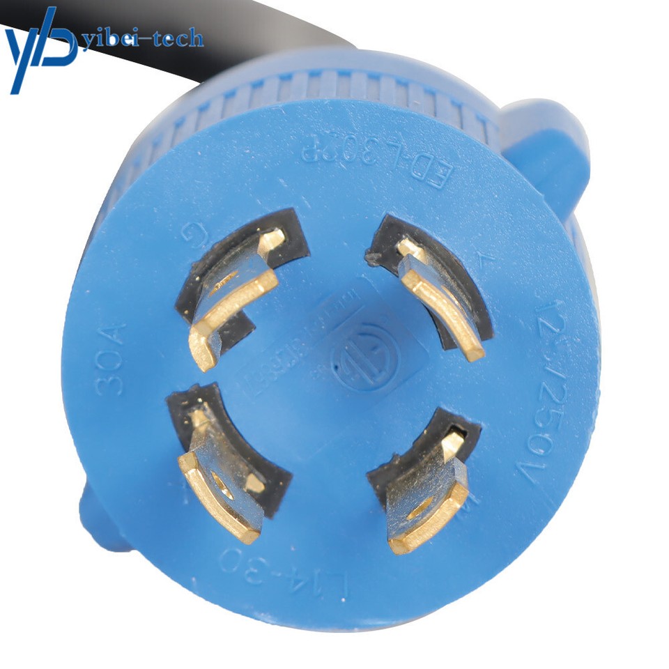 75ft 30Amp RV Power 4-Prong Extension Generator Cord w/ Inlet Box L14 ...