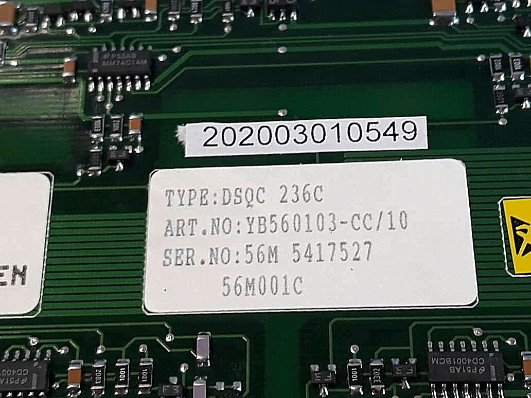 ABB DSQC 236C Rectifier Board YB560103 CC 10 SER NO 56M 5417527 56M001C ...