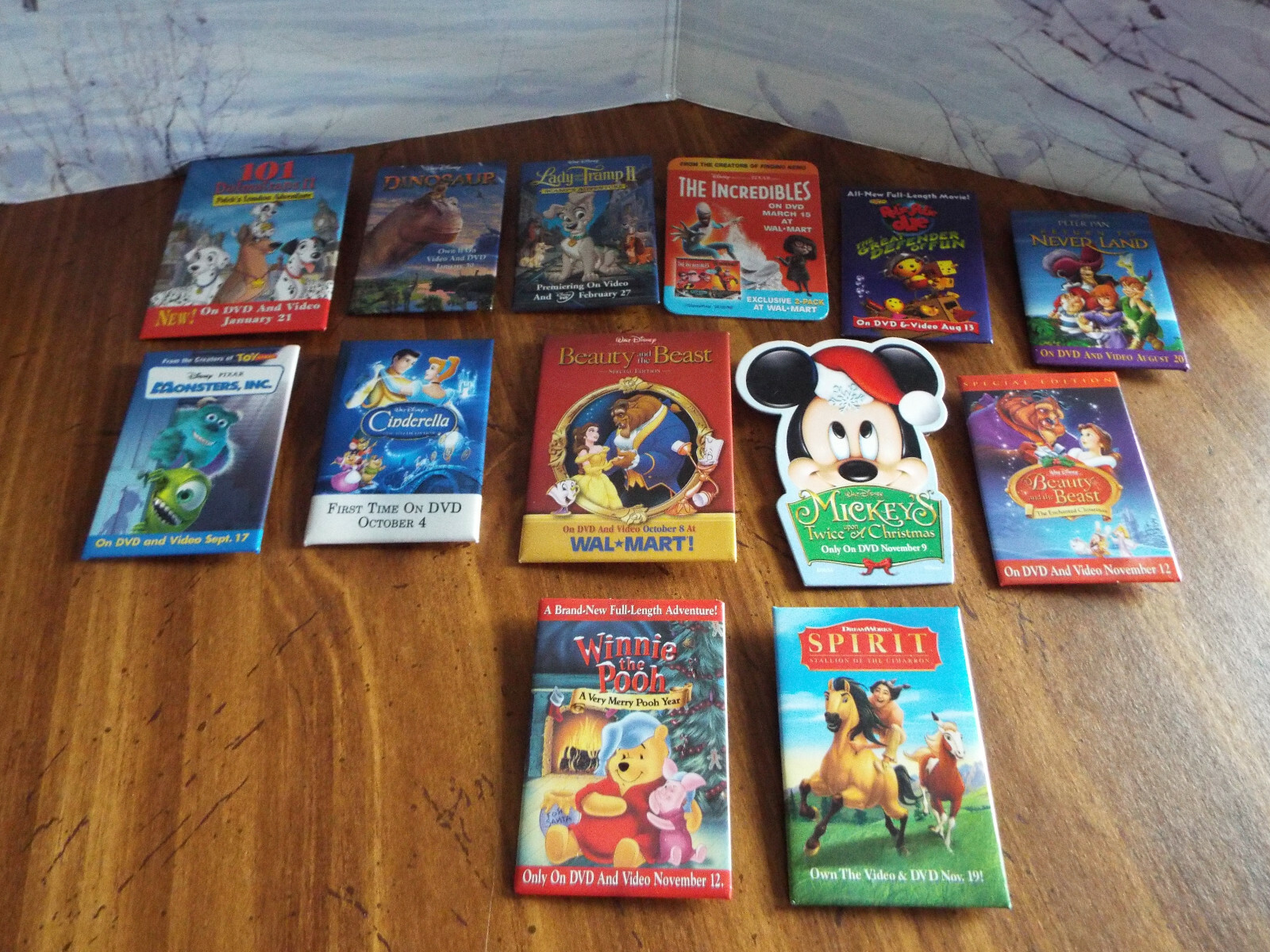 Vintage DISNEY MOVIES Pins BLOCKBUSTER Video Release Date Lot 13 ...