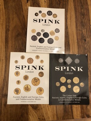 3 X Spink Auction Catalogues 2000 Ancient, British And Foreign Coins ...