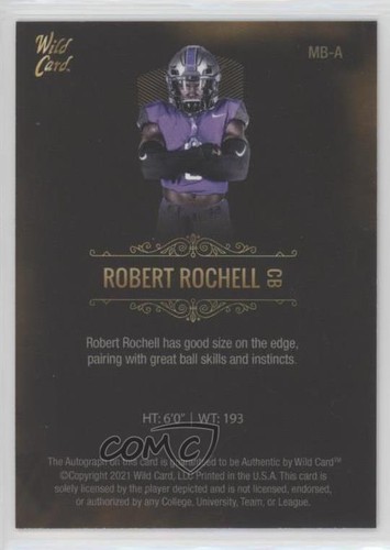 2021 Wild Card MATTE Auto Gold Robert Rochell Auto | eBay