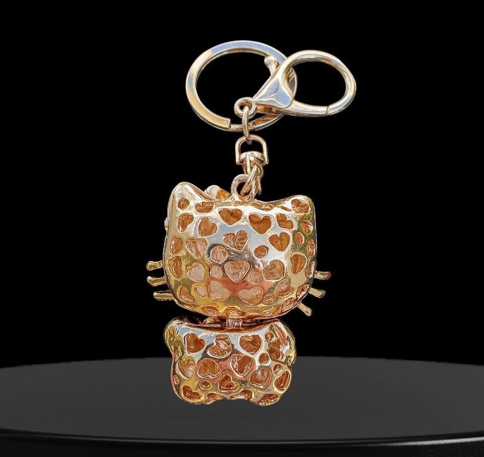 ️ HELLO KITTY Tokidoki Style 3D RHINESTONE PURSE BAG CHARM KEYCHAIN w ...
