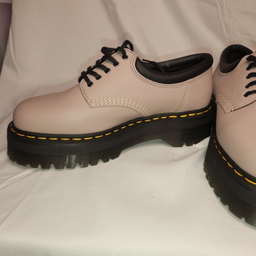 Dr. Martens 8053 Pisa Leather Platform Quad Oxfords VINTAGE TAUPE 10L ...