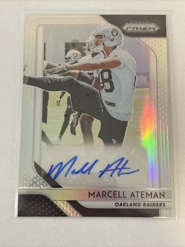 Marcell Ateman 2018 Panini Prizm Silver Rookie Autograph Auto Card #RA ...