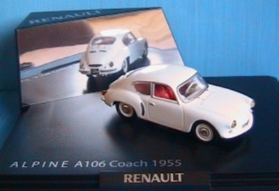 ALPINE A106 COACH COUPE 1955 BLANCHE NOREV # 77 11 237 474 1/43 RENAULT ...