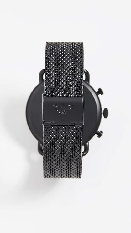 Emporio Armani Men's Aviator Blue Dial Black Mesh Watch AR11201 ...