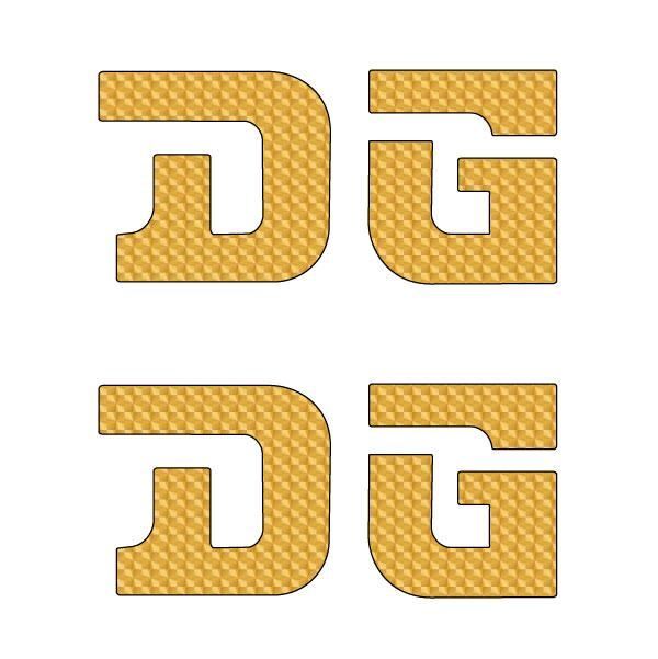 DG gusset STRAIGHT D decal pair GOLD | eBay