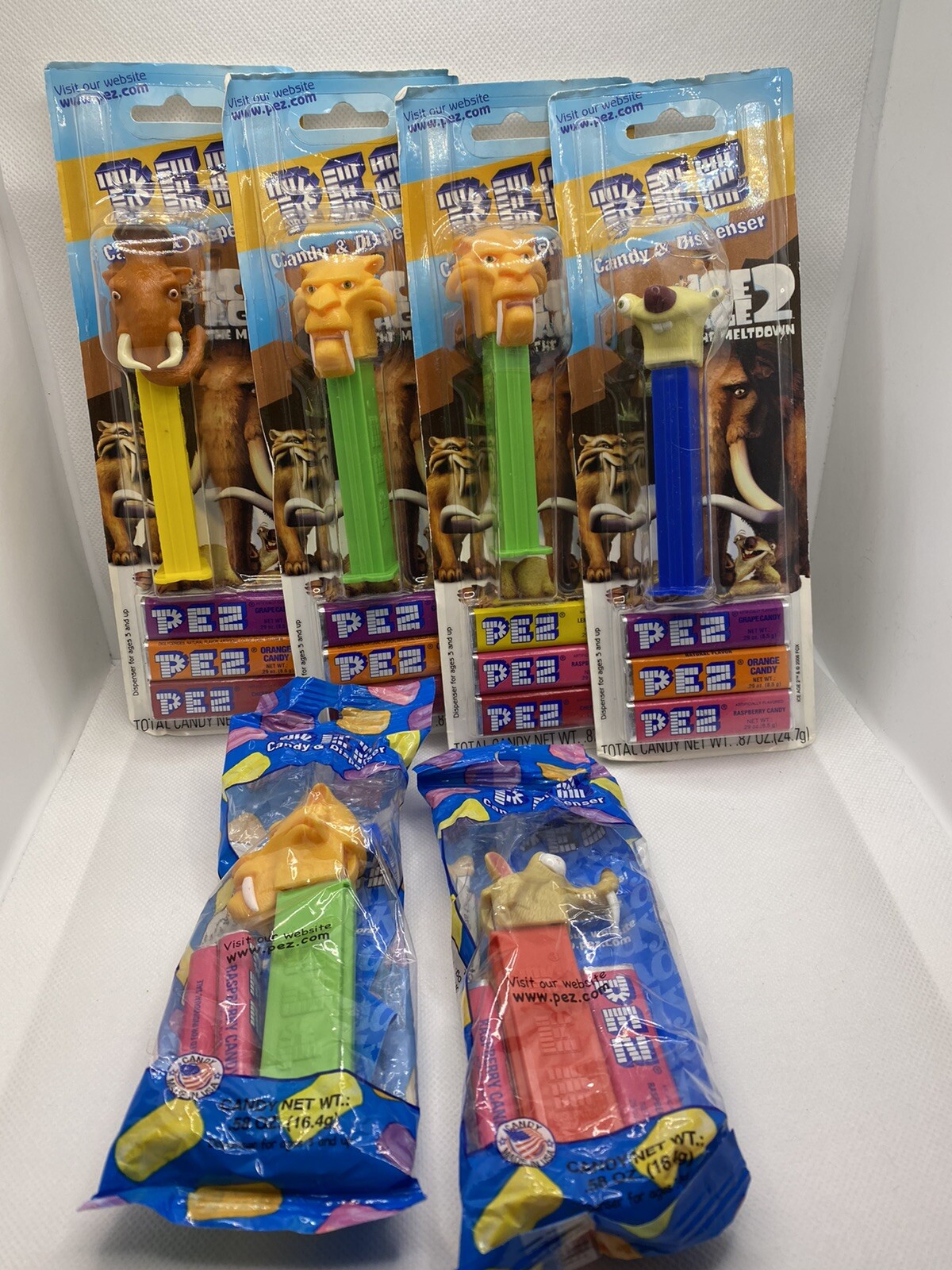 Pez Dispensers Ice Age 2 Set Of 6 MOC From 2006 - Retired | eBay