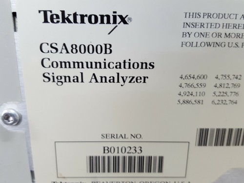 Tektronix CSA8000B : Communications Signal Analyzer Self Test Fail AS ...