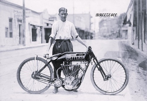 Vintage Biker Photo/Early 1900's/P.E.MACK/FOUNDER JEFFERSON MC. /4x6 B ...