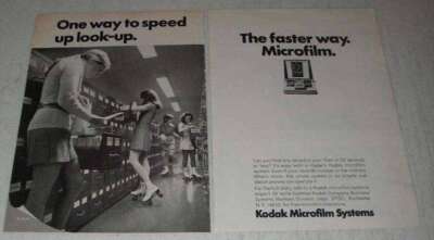 1970 Kodak Microfilm Systems Ad - Speed Up Look-Up | eBay