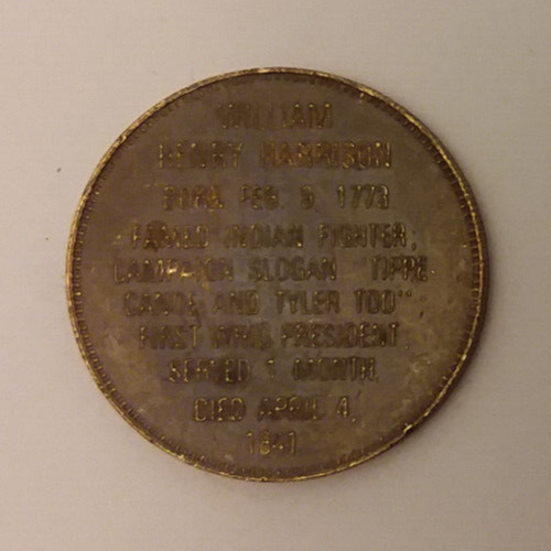 Vintage William Harrison 9th President Coin Medal Token | eBay