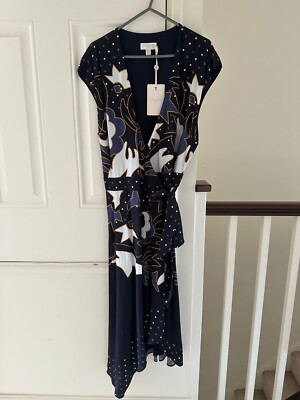 BNWT Ted Baker Saretti Asymmetric Hem Dress Size 2/UK10 | eBay UK