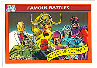 1990 Marvel Comics Trading Card # 105 Acts of Vengeance Famous Battles ...