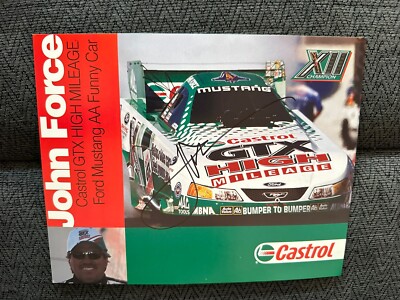 John Force Signed Promo Card Funny Car Nhra Photo Autographed | eBay