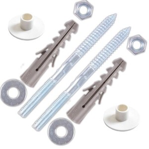 10Pc BASIN FIXING KIT M10 x 140mm Heavy Duty Wall Mounted Bathroom Sink ...